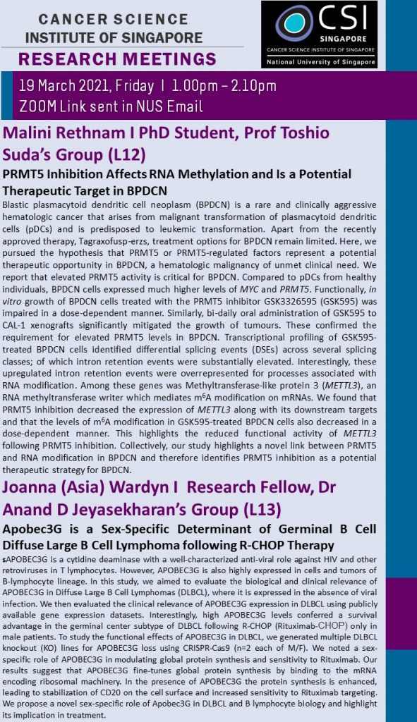 CSI Research Meeting & State-of-the-Institute Address – 19 March - NUS CSI