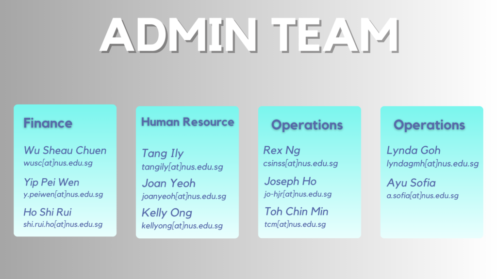 Admin Team - NUS CSI